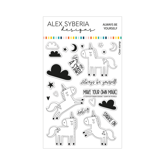 Always Be Yourself Unicorns Stamp Set – Alex Syberia Designs